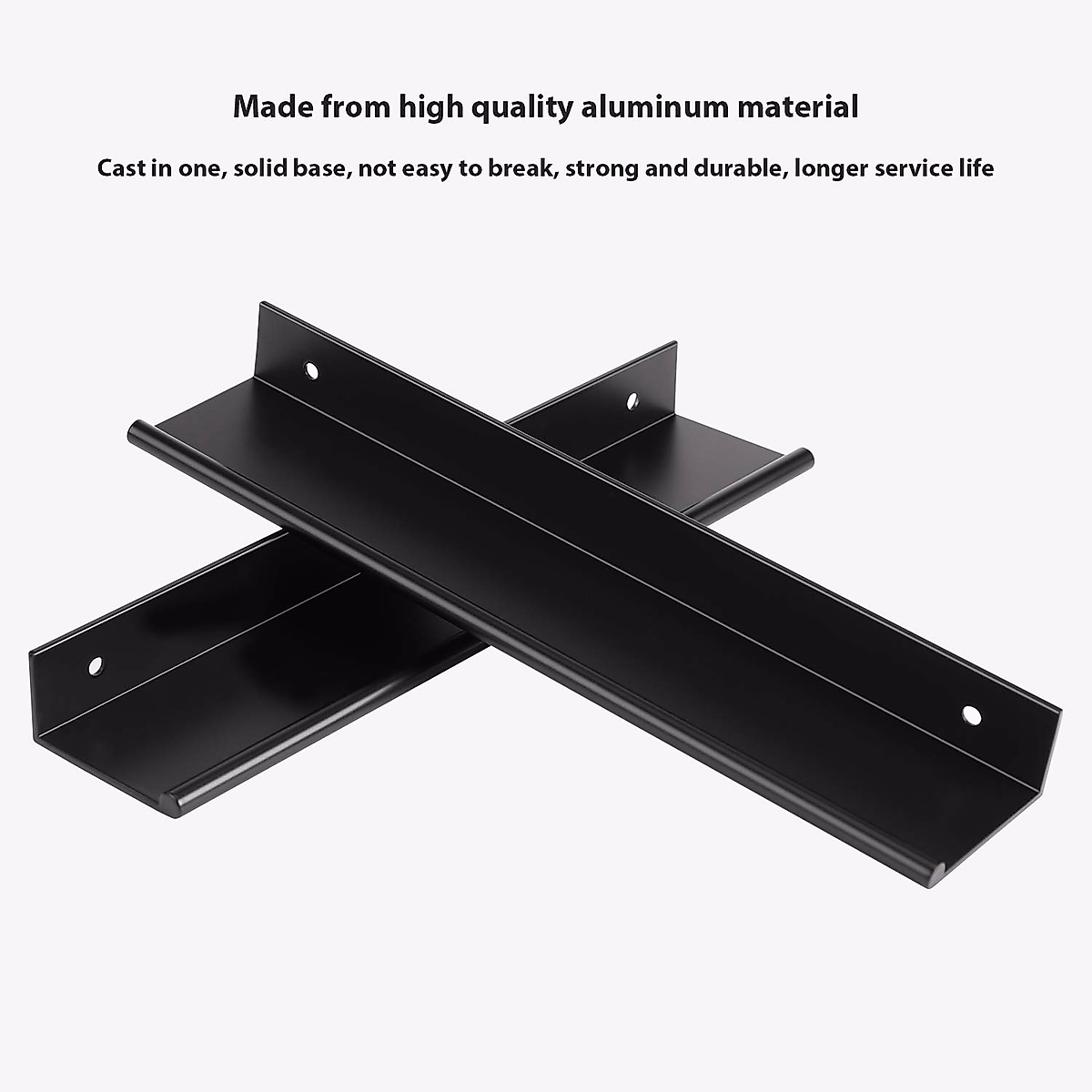 Peaha 10 Pack Kitchen Cabinet Handles 6-1/4 inch Black Pulls for Dresser Drawers Door Edge Finger Pull Aluminum Alloy Hardware