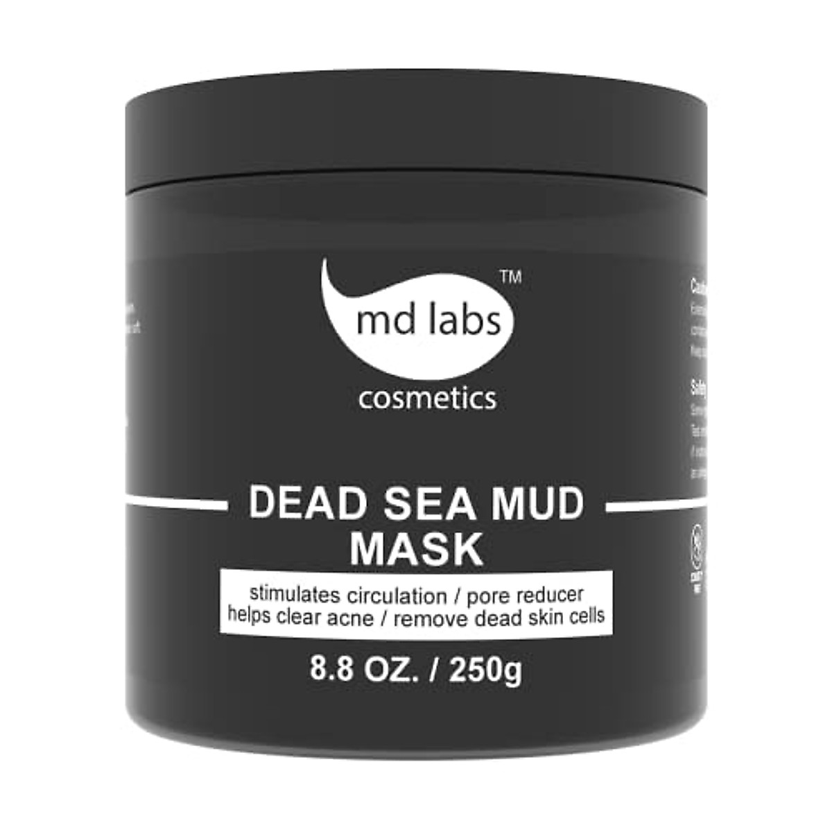 md labs cosmetics Dead Sea Mud Mask - for Face and Body - Spa Quality Pore Reducer - Natural Skin Care for Women and Men - Tightens Skin for A Healthier look- 8.8 oz