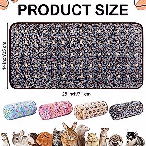 Newwiee 12 Pcs Fleece Guinea Pig Blankets Washable Guinea Pig Cage Liners Small Animal Reversible Blanket Bed Sofa Protector Waterproof Pee Pad Sleep Mat for Hamster Puppy (Small Star,14'' x 28'')