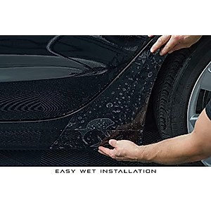 Crystal Shield 2017 - 2023 Tesla Model 3 Rear Rocker Paint Protection Film Kit 8 Mil Thick PPF Clear - Squeegee & Install Gel Accessories Included 10 Year Warranty