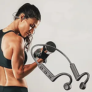 TWIFER Bone Conduction Headset Wireless Bluetooth 5.1 Earphone Waterproof Sports Noise Cancelling Headphone with Microphone for Cycling Yoga Running