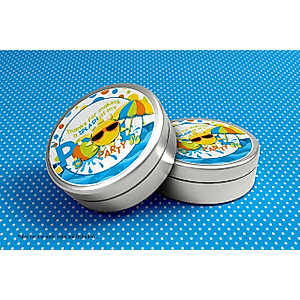 Pool Birthday Party Thank You Sticker Labels for Boys, 40 2" Party Circle Stickers by AmandaCreation, Great for Party Favors, Envelope Seals & Goodie Bags