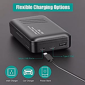 JYJZPB LP-E6N LP-E6 Battery Charger Case, 2 Pack LP-E6N Batteries fit for Canon 5D Mark II, III, 5D Mark IV, 5DS, 5DS R, 60D, 6D Mark II, 7D, 7D Mark II, 70D, 80D Digital Cameras