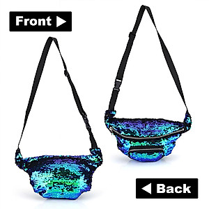 Women Waist Pouch Women Fashionable Sequins Fashionable Waist Bag Single Shoulder Bag