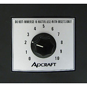 Adcraft FW-1200WR/B Countertop Soup Warmer with Thermostatic Controls, Food Cooker, Black Stainless Steel, 1200-Watts, 120v,7 quarts