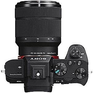 Sony a7 II Mirrorless Camera with 28-70mm Lens (ILCE7M2K/B) + Bag + 64GB Card + Card Reader + Flex Tripod + Hand Strap + Memory Wallet + Cap Keeper + Cleaning Kit (Renewed)
