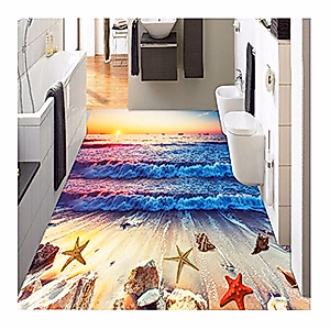 ZaH Thin Area Rug Non-Slip Doormat Carpet Printing Rug for Living Room, Bedroom, Kitchen, Bathroom (2x3-19.7"x31.5", Sunset)