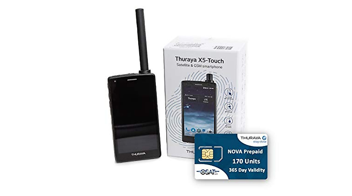 OSAT Thuraya X5 Touch Satellite Phone & NOVA SIM with 170 Units (200 ...