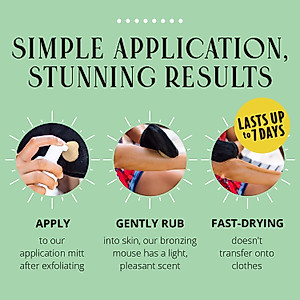 Skinerals Onyx Tanner Mousse - Natural and Organic -Self Tanner Foam, Sunless Tanner, Natural Self Tanner Mousse, Tanning Foam Self Tanner (8oz)