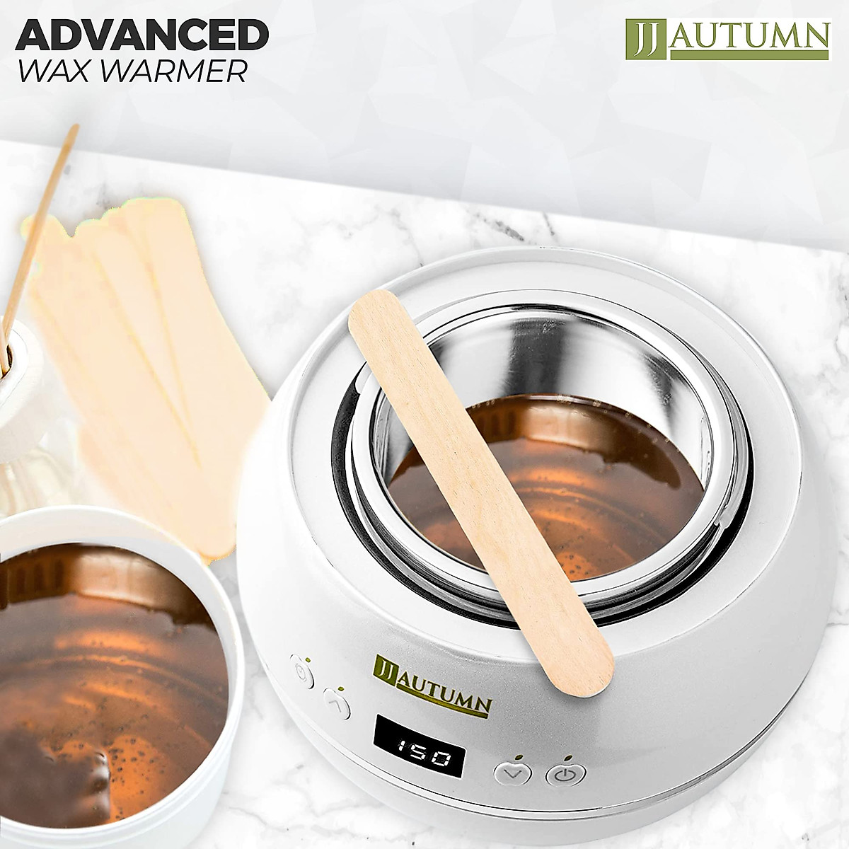 JJ Autumn Professional Wax Warmer for Hair Removal | Hot Wax Heater and Melter for Hard and Soft Waxing - Body and Facial