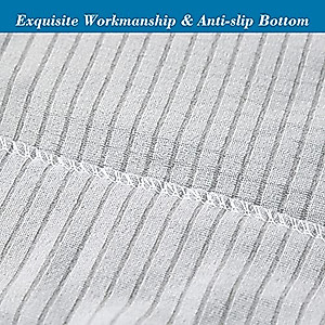 Stool Covers Rectangle,4 Pack Stretch Rectangle Bar Stool Covers Jacquard Vanity Stool Cover Washable Counter Stool Covers Saddle Seat Cover with Elastic Band for Wooden Metal Bench(Light grey)