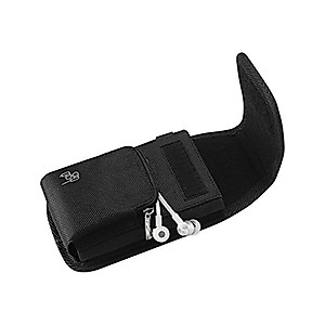 Reiko Vertical Rugged Pouch with Z Lid Pattern in Black (5.8X3.2X0.7 Inches)