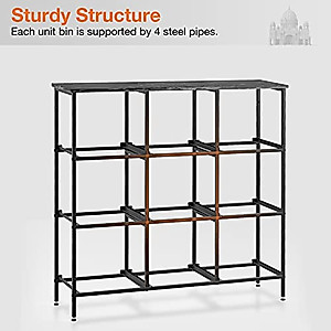 YILQQPER Dresser for Bedroom with 9 Drawers, Chest of Drawers for Closet, Living Room, Hallway, Nursery, Tall Storage Organizer Unit with Sturdy Steel Frame, Fabric Bins, Wood Top (Floral Painted)