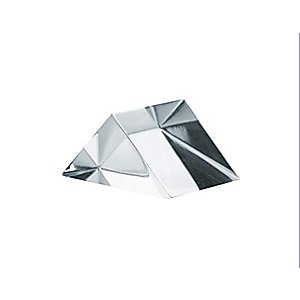 Right Angled Prism, 1" (25mm) Length, 1.4" (35mm) Hypotenuse - Triangular, 90x45x45 Degree Angles - Polished Acrylic - Excellent for Physics, Light Refraction & Wavelength Experiments - Eisco Labs