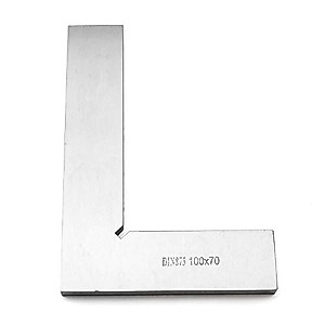 SQXBK Machinist Square Ruler 100x70mm/3.94x2.76inch 90 Degree Carbon Steel Machinist Square Ruler L Shaped Right Angle Ruler Woodworking Square Measure Tool