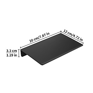 JOOM Small Metal Wall Floating Shelf - Metal Wall Shelf, Black Floating Shelf, Small Bathroom Shelf, Display Shelves for Wall Storage (Black, 8Inch)