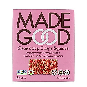 MADEGOOD Organic Strawberry Crispy Squares, 4.68 OZ