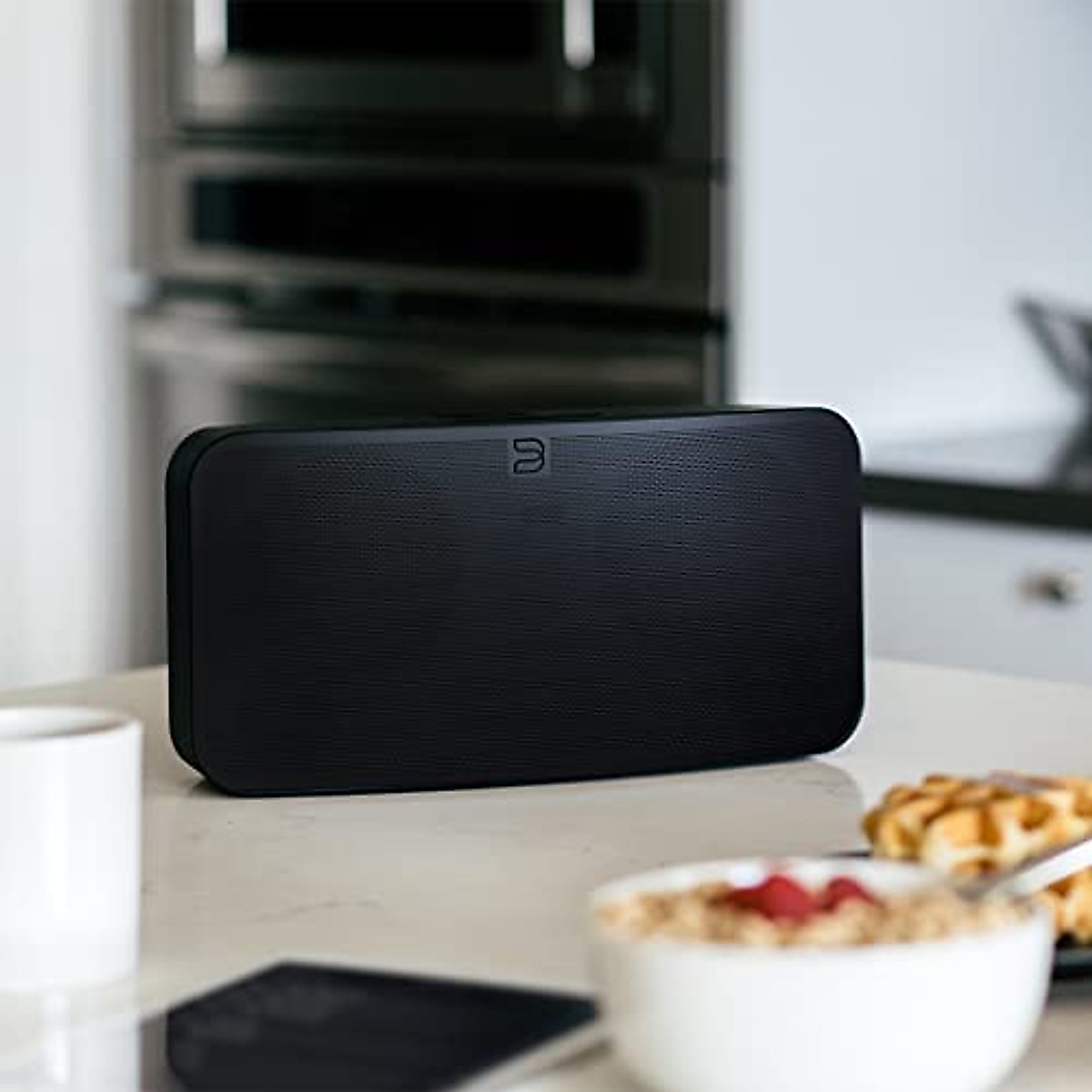 Bluesound Pulse Mini 2i Compact Wireless Multi-Room Smart Speaker with Bluetooth - Black - Compatible with Alexa and Siri