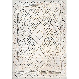 nuLOOM Mila Dotted Diamond Trellis Area Rug, 8' x 10', Beige