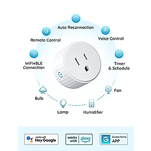 Govee Smart Plug, WiFi Plugs Work with Alexa & Google Assistant, Smart Outlet with Timer & Group Controller, WiFi Outlet for Home, No Hub Required, ETL & FCC Certified, 2.4G WiFi Only, 4 Pack