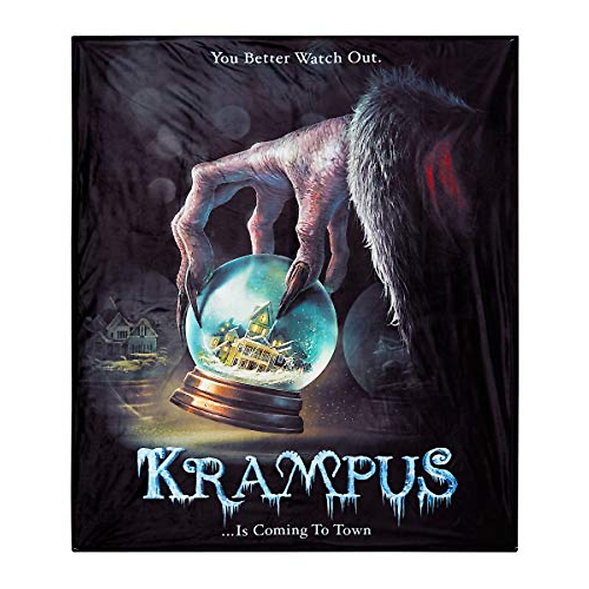 Spirit Halloween Krampus Sherpa Fleece Blanket