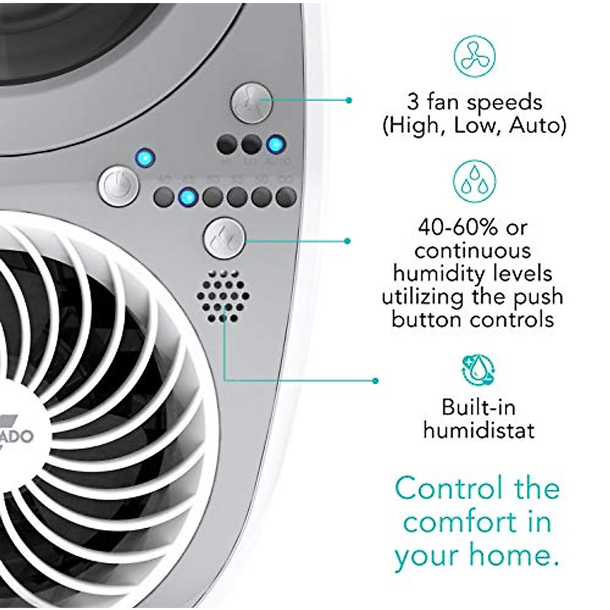 Vornado UH100 Ultrasonic Humidifier with Fan Assisted Humidification