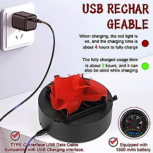 3D Fake Fire USB Rechargeable Fake Campfire, Portable Fake Fire Light Electric Fake Flame Light Fake Flame Lamp, Campfire Electric Campfire Halloween Christmas Party Decorations for Bar Stage Home