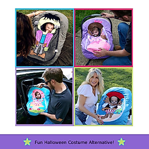 Car Seat Cuties, Baby Car Seat Cover, Stretchy Universal Fit Infant Car Seat Carrier Cover for Baby Boys and Girls, Soft & Warm Baby Blanket Style Car Seat Cover, Infant Costume (Fairy)