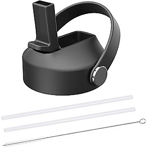 HYDROWION Straw Lid for Hydroflask Wide Mouth Water Bottle, Flex Straw Lid Fit Hydro Flask 12 18 32 40 64 oz and Most Wide Mouth, Sport Cap with Straw Top Replacement Lid