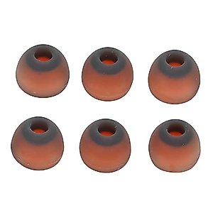DJDK Earphones, 6pcs Universal Earphone Tips Noise Isolation Silicone Memory Foam Tips for 4.5mm-6.0mm Inner Hole Replacement for Earphone-Type Earbuds