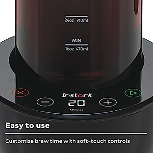 Instant Cold Brew Electric Coffee Maker, From the Makers of Instant Pot, Quickly Cold Brew Coffee, Customize Your Brew Strength, Easy-to-Use, Dishwasher Safe Glass Pitcher, Brew Up to 32 Ounces