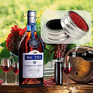 JLTPH Wine Bottle Collars Stainless Steel Red Wine Bottle Collar Alcohol Ring Stop Ring Silver Plated Wine Drip Ring