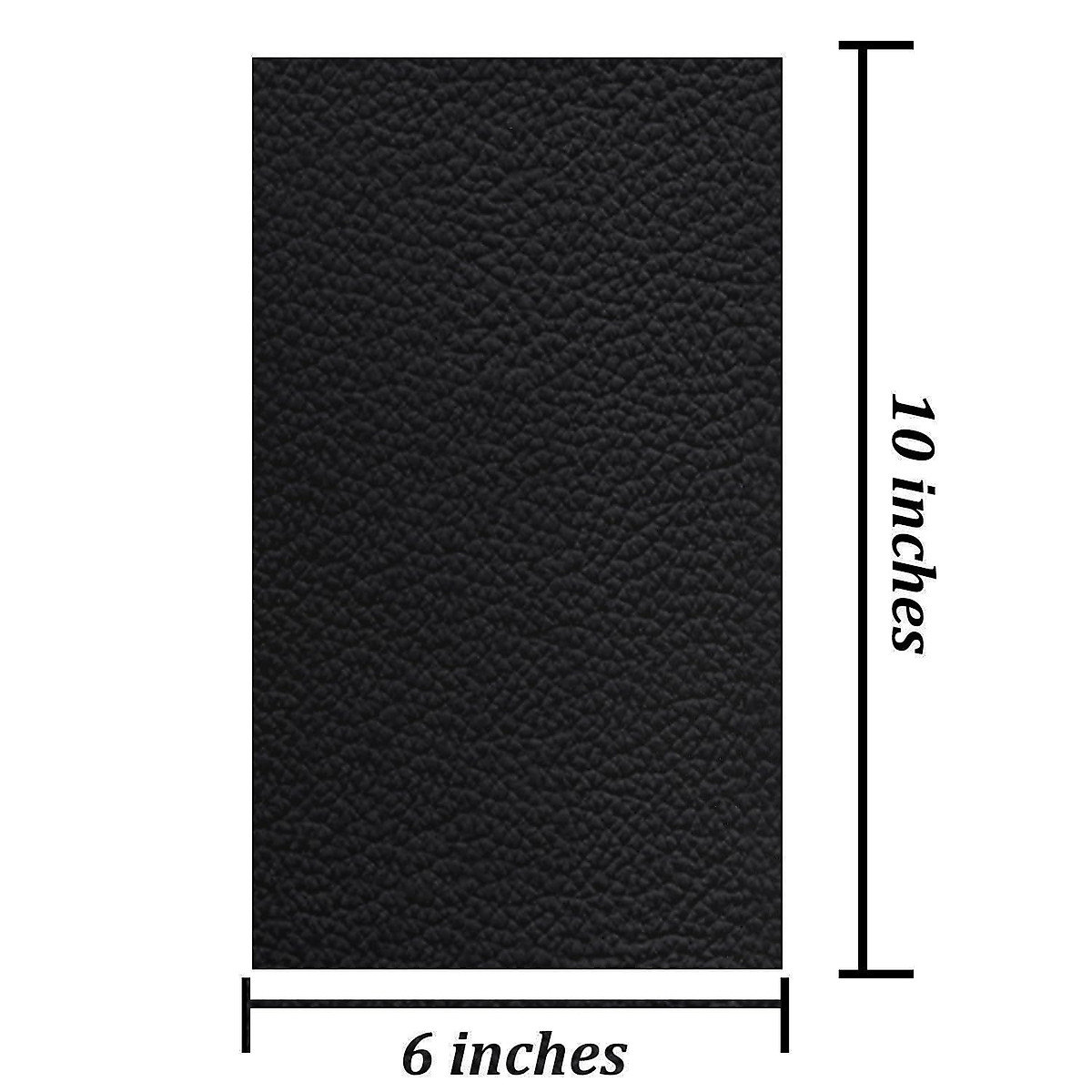 Nisorpa 6pcs Self Adhesive Leather Repair Patch 6x10in Black PU Leather Patch Kit for Couch Furniture Sofas Car Seats Handbags Jackets
