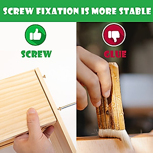 Wehhbtye Squirrel Feeder Box-Wood Handcrafted Chipmunk Picnic Table Feeder Bench Feeders,Pine House with Screws for Squirrel Feeding Station Hanging Outside Garden Yard(Assembly Hardware Included)