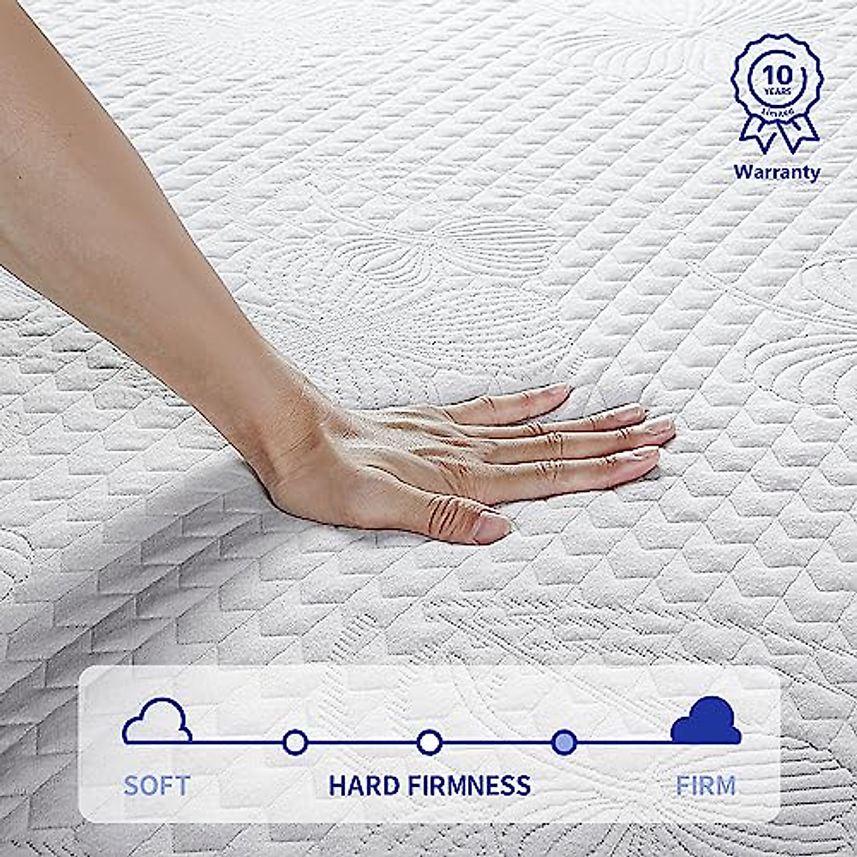 Olee Sleep Aquarius 10-Inch Memory Foam Mattress Blue Twin