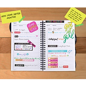 PlanAhead - Weekly & Monthly Undated Life Planner to Increase Productivity, Time Management and Hit Your Goals - Organizer Notebook & Productivity Journal, Start Any time, A5 Size, Last 1 Year, Black