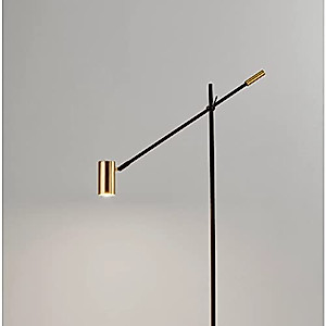 Adesso Home 4218-01 Transitional LED Floor Lamp from Collette Collection Finish, 22.50 inches, Black/Antique Brass
