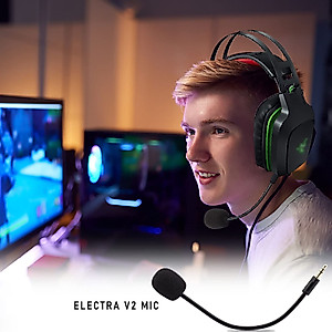 Electra V2 Mic Replacement, Replaceable 3.5mm Game Microphone Gooseneck Mic Boom for Razer Electra V2 USB 7.1 Surround Sound Gaming PS4 Xbox One Nintendo Switch Computer PC Headphones Headsets