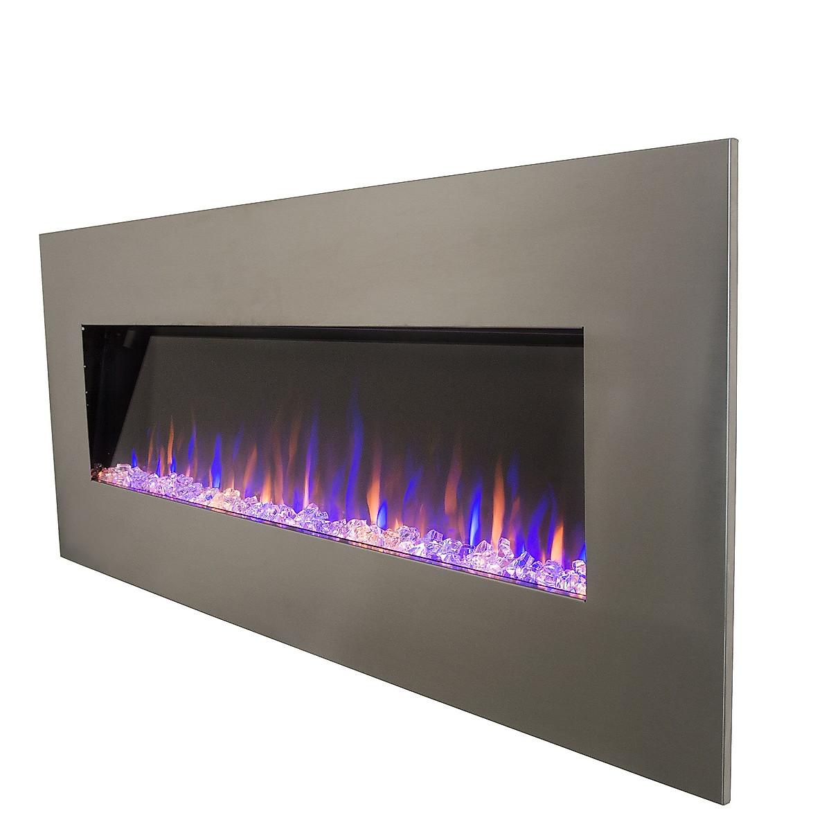Touchstone 80024 50" Stainless, Electric Fireplace with Bluetooth Speaker – AudioFlare