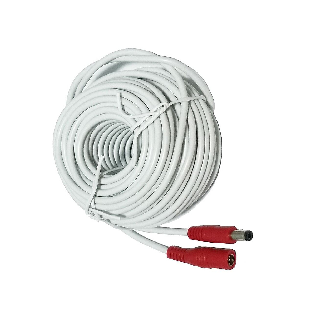 50ft 12V DC Universal Supply Power Extension Cable Cords 2.1mm x 5.5mm Plug Power Extension Cords Cables Compatible with 12V Power Adaper for Home Security Camera IP Camera DVR NVR 15M White