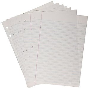 School Smart 85243 Cursive Ruled Notebook Paper with Margin - 8 in x 10 1/2 in - Ream of 500 - White - 085243