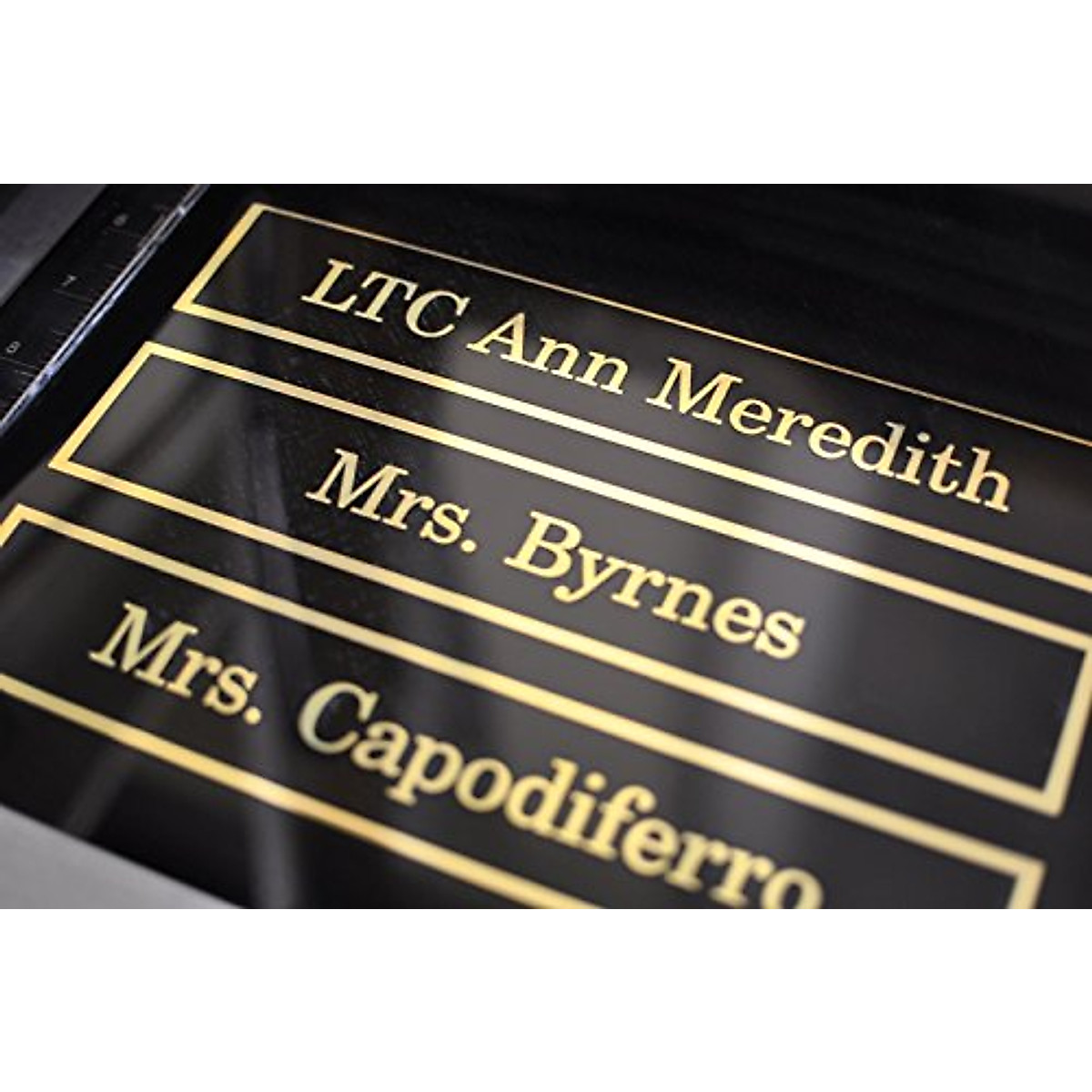 Desk Name Plate with Card Holder | Custom Name Plate | Personalized Desk Plate with Business Card Holder