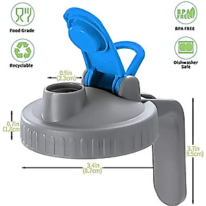 CONNYAM Cold Brew Coffee Maker, Coffee Strainer Stainless Steel Mesh Filter - 2 Quart (64oz) - Wide Mouth Mason Jar Flip Cap Lid with Handle, Mesh with Silicone Seals, Cold Brew Tea Maker