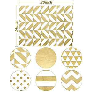 Whaline Metallic Tissue Paper 180 Sheets Gold Tissue Paper Bulk, Metallic Gift Wrapping Paper for Christmas, Home, Kitchen, Birthday Party, Arts Crafts, DIY, Weddings, Bridal Showers