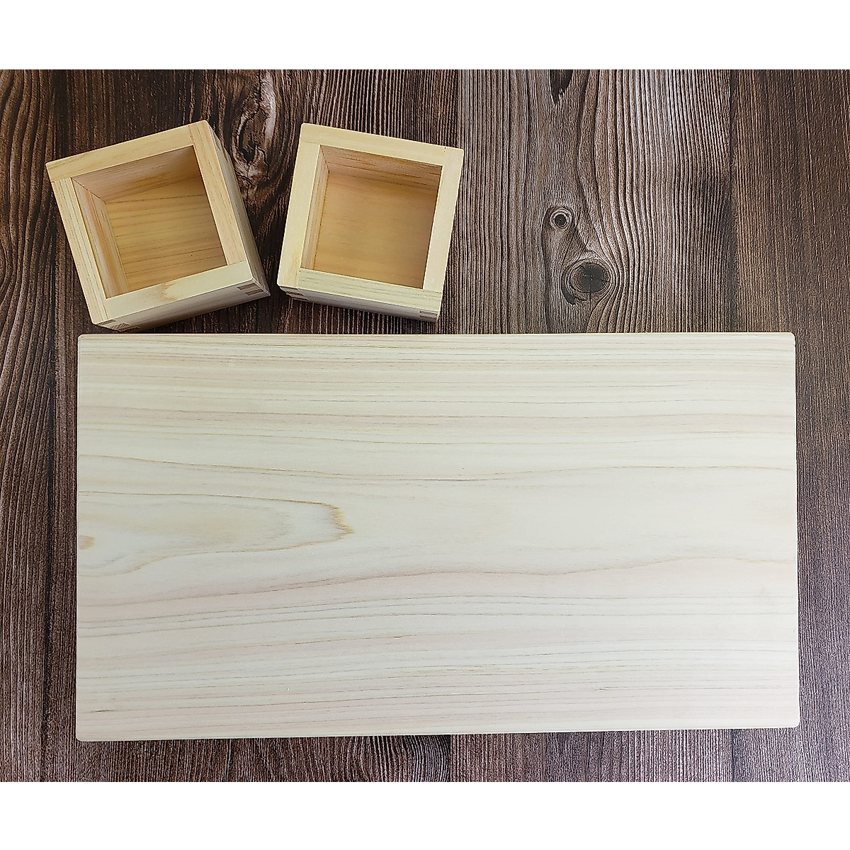 Hinoki Cypress Thick Cutting Board for Gift, Customized Laser Engraving and Wood Burning | Artisan Handmade One Solid Piece | Made in Korea (17.3"X9.5", Large)