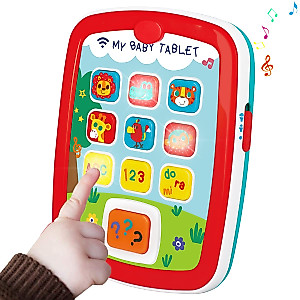 Baby Tablet Toys for 1 Year Old Boy, 1 Year Old Girl Toys Light up Infant Toddler My First Learning Tablet Toy 12 Month Toys 6-12 12-18 18-24 Months, Gifts for 1 2 3 Year Old Kids Boys Girls