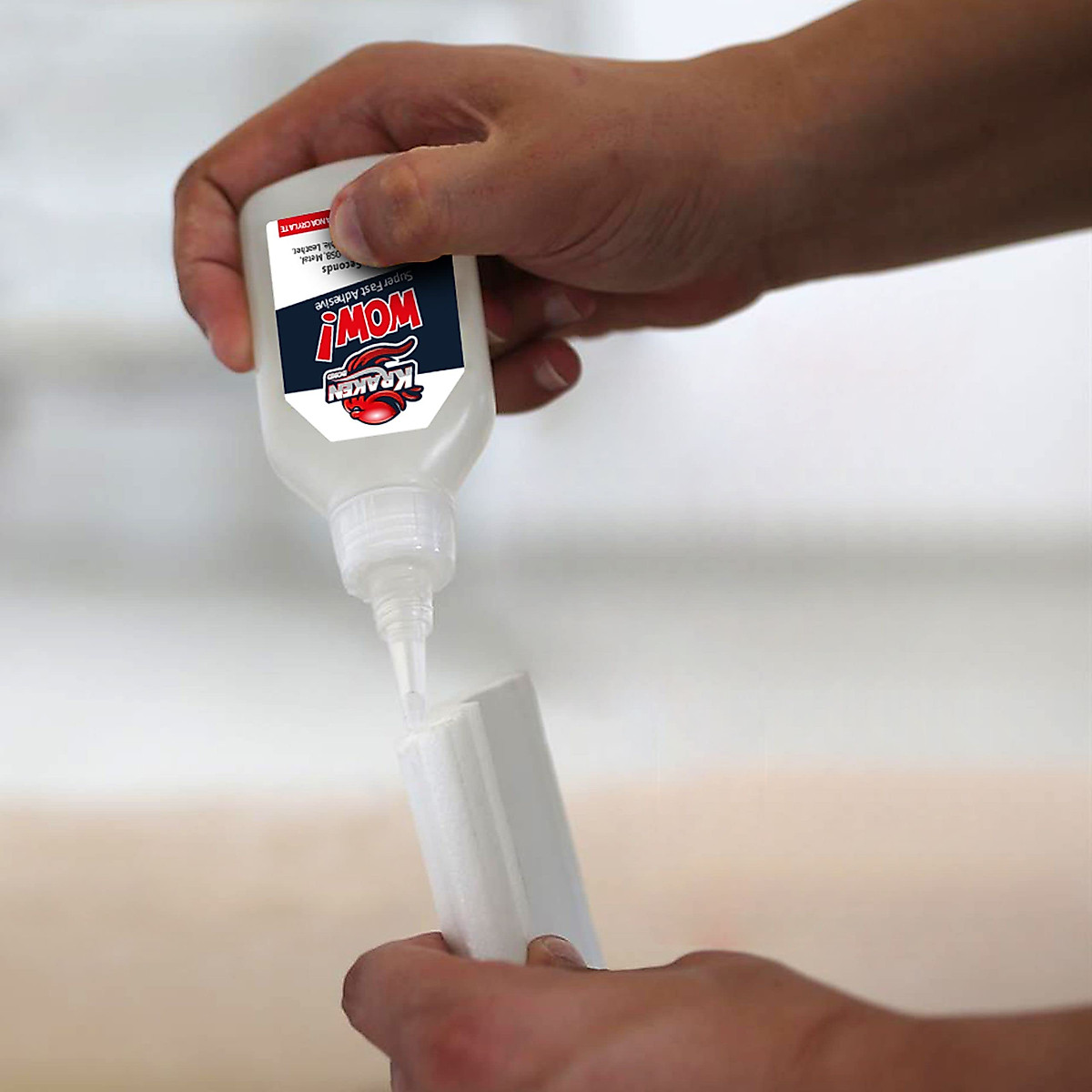 Kraken Bond Wow! Super Crazy Glue Clear - (2x3.5 oz) Strong Cyanoacrylate (CA) Glue for Plastic, Metal, Wood, PVC, Fast Curing Epoxy Adhesive | 2 Pack