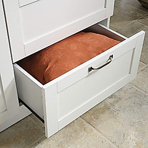 Sauder Large Storage Cabinet, Soft White Finish