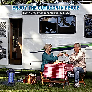 Jinyeda Bug Zapper, Electric Mosquito Zapper Indoor Outdoor, High-Power 4000V 18W Weatherproof Fly Insect Killer Trap Lantern for Home, Backyard, Patio, Garden and Camping