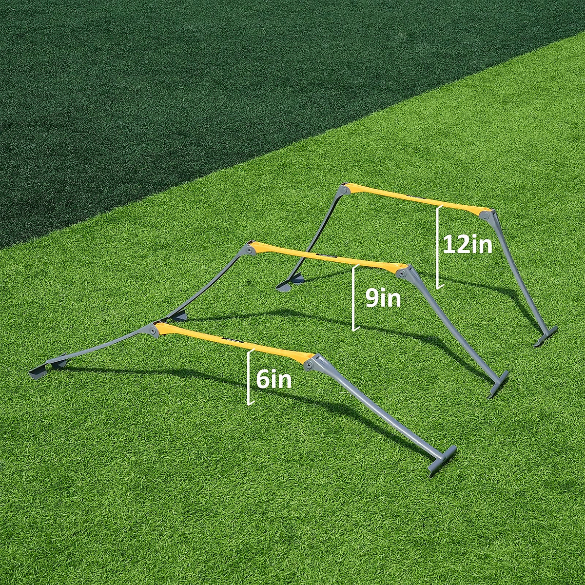 PodiuMax Portable Height Adjustable Sports Training Hurdle, Lightweight, Innovative Foldable Design, Collapsible Safe, 6 per Pack